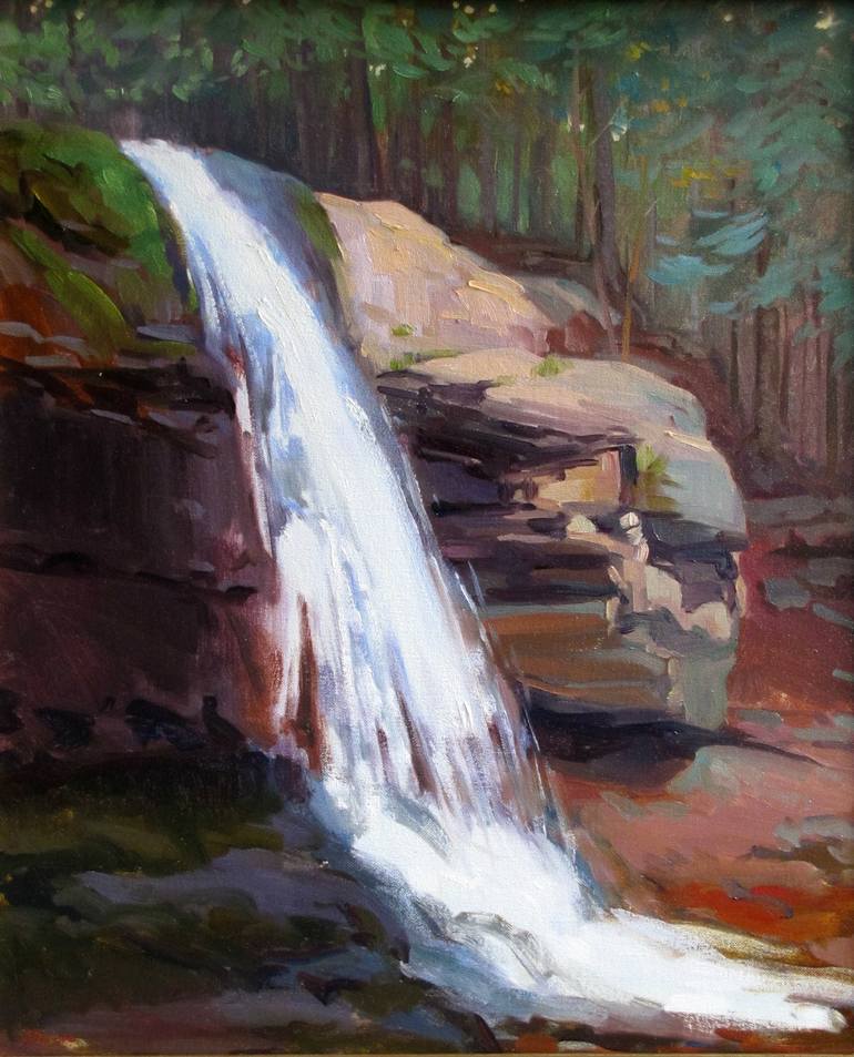 Upper Ashley Falls Painting by Judith Reeve | Saatchi Art