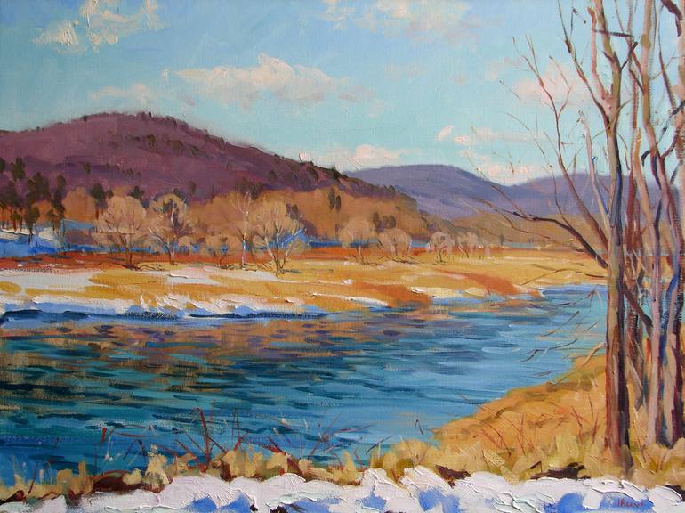 January River Painting by Judith Reeve | Saatchi Art