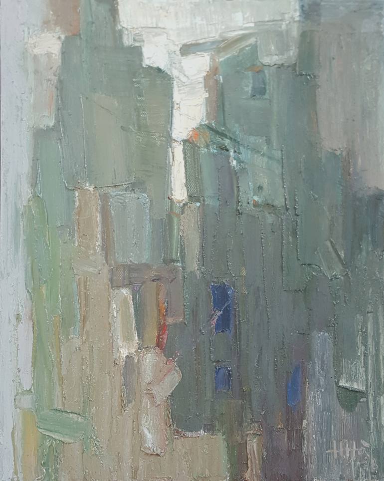 Hanoi old quarter # Painting by Ha Hoang | Saatchi Art