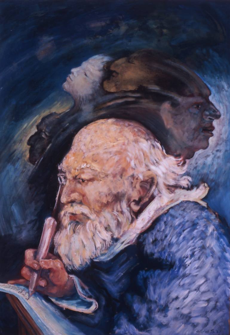 The Philosopher Painting by Wilfried Senoner | Saatchi Art