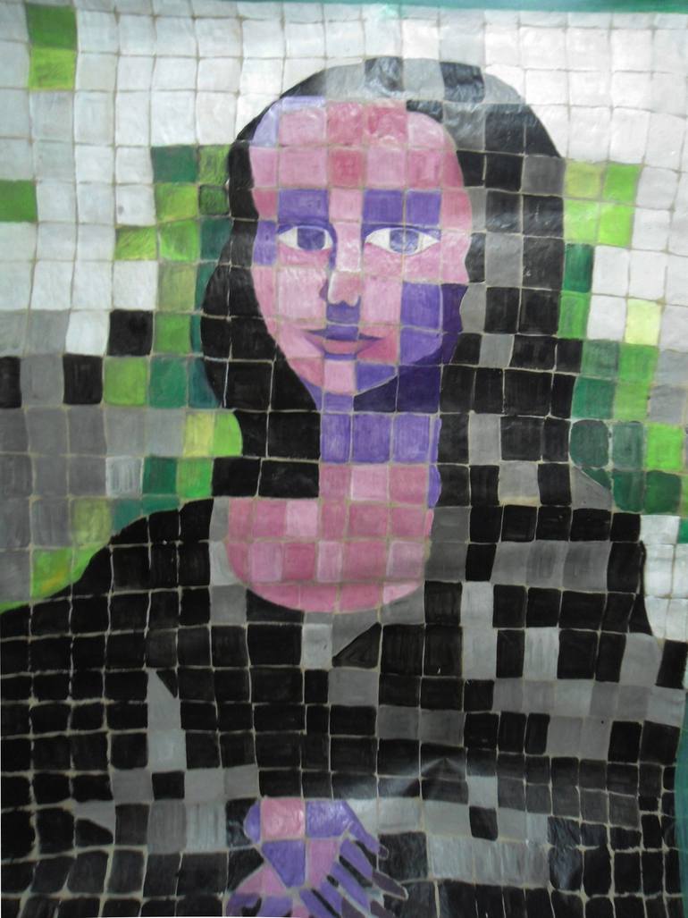 Mona Lisa pixel Painting by zlatni presek | Saatchi Art
