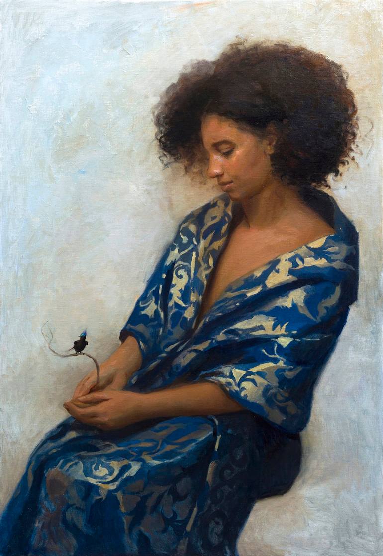 'The Musician's Muse' Painting by Tanvi Pathare | Saatchi Art