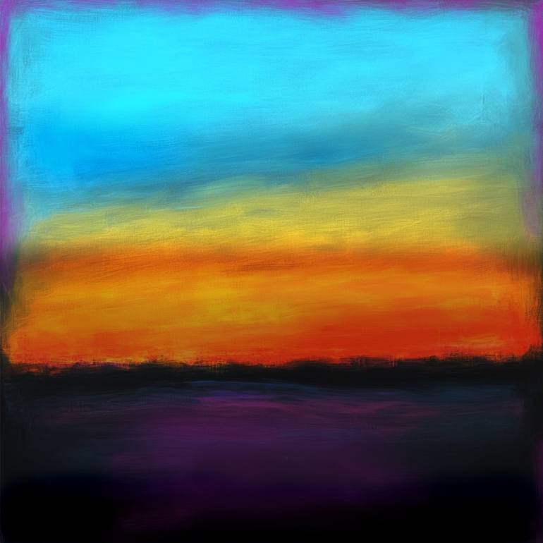 Violet Blue Sunrise 2025 48x48 Mark Rothko Huge Commission Painting by ...