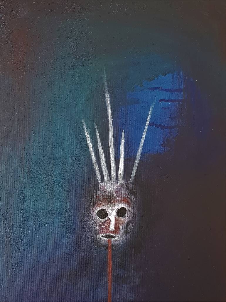 All seeing head... Painting by Ash Odedra | Saatchi Art