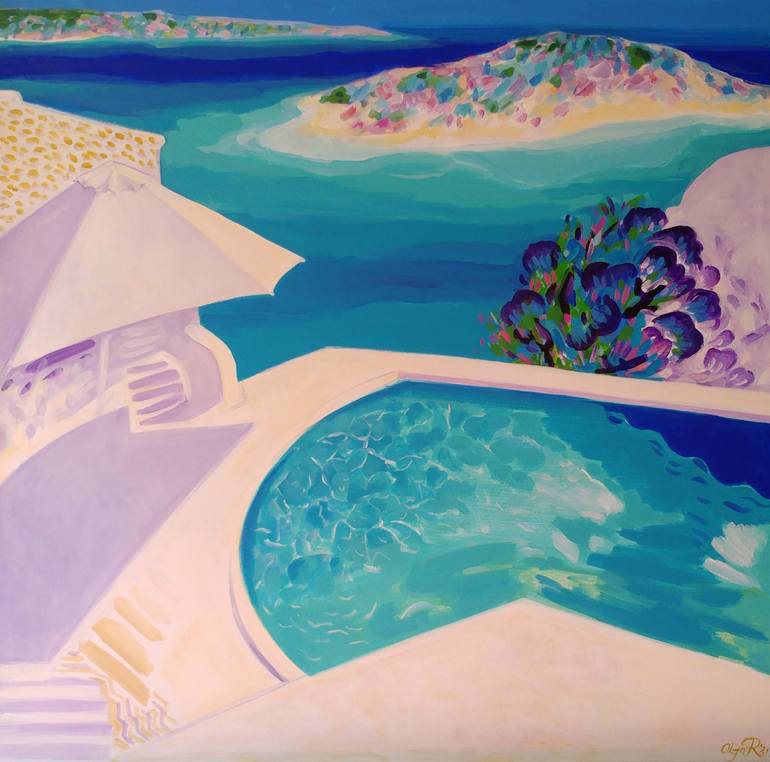 Santorinean No.2 Painting by Olia Ristic | Saatchi Art