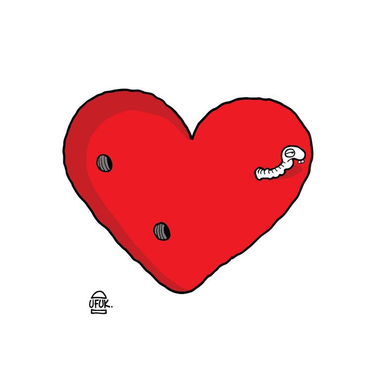 Love Worm Drawing by Uyanik Cartoon | Saatchi Art