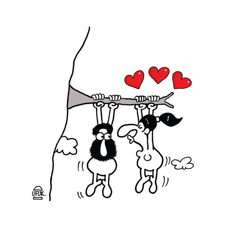 Love is Everywhere Drawing by Uyanik Cartoon | Saatchi Art