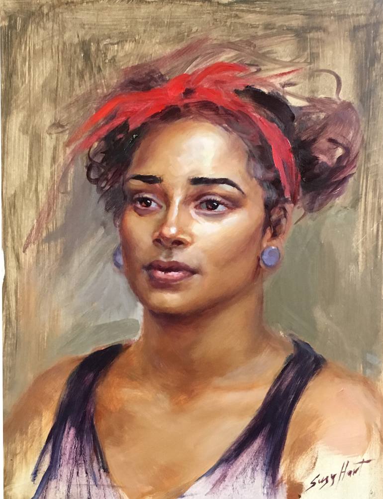 Jayda in motion Painting by Suzy Hart | Saatchi Art