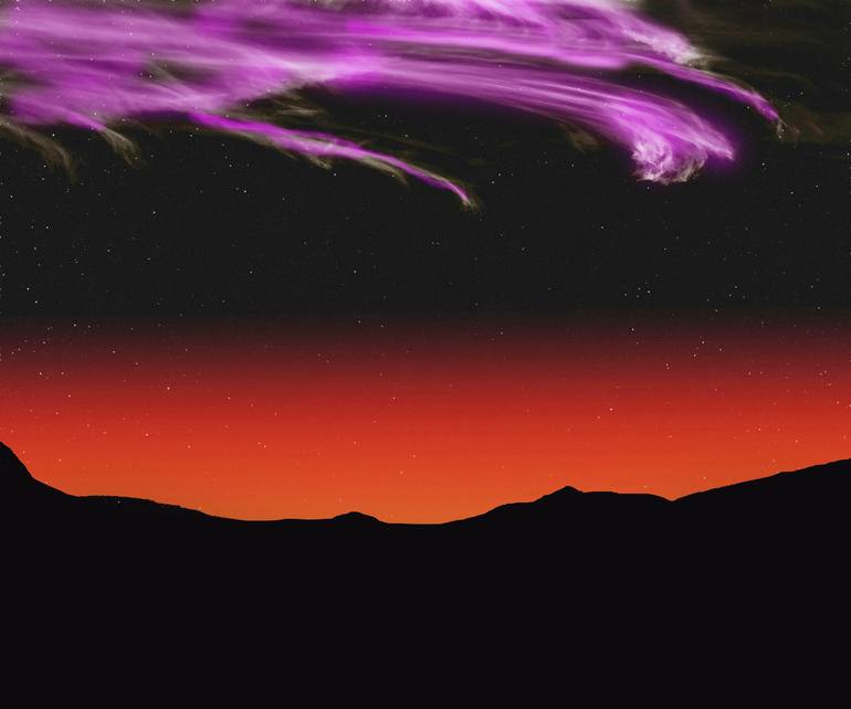 Orange Aurora Borealis