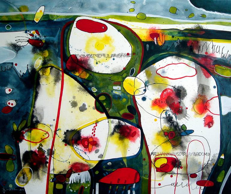 Into the ocean garden Painting by Carmen Gloria Machuca | Saatchi Art