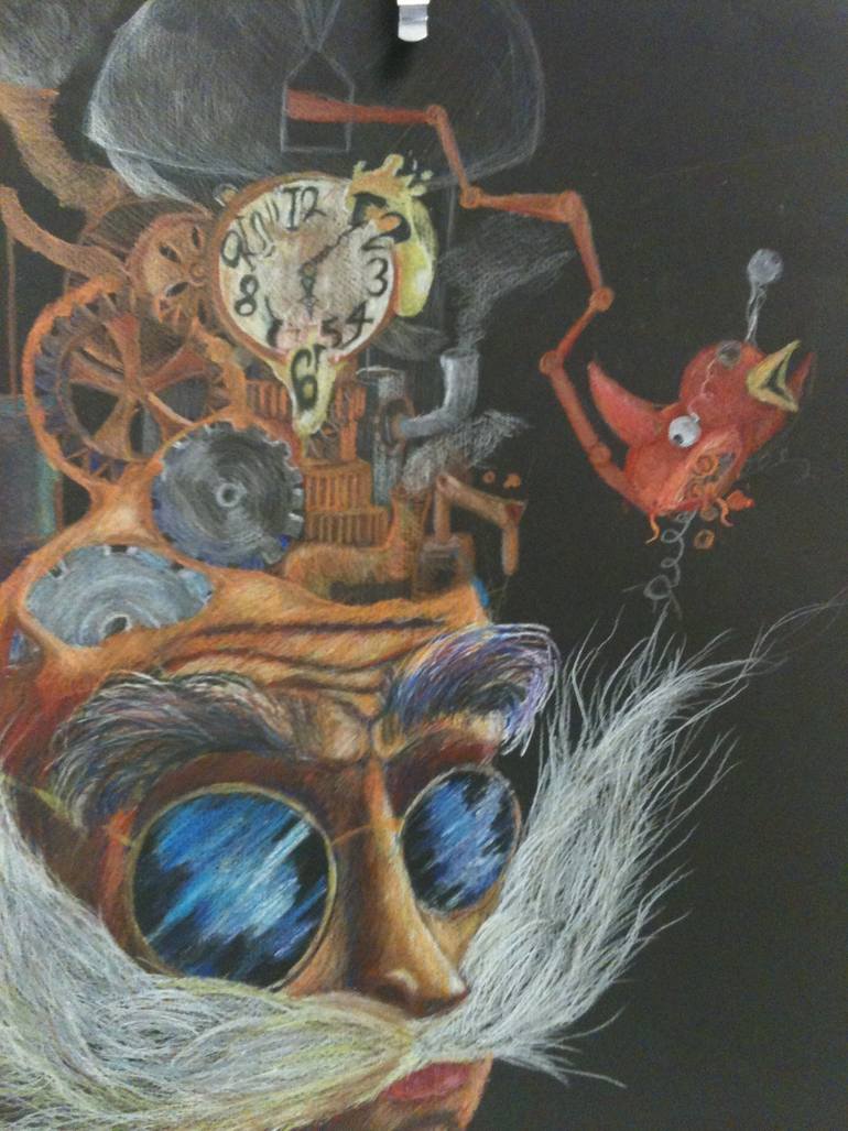 Tangled Mustache Drawing by Ian Herring | Saatchi Art