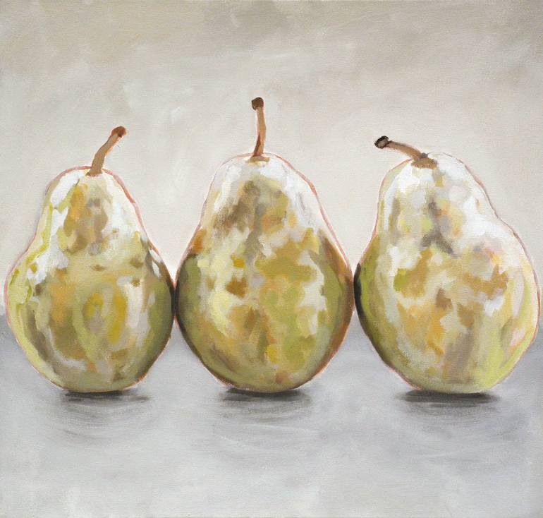 Pears Study in Grey Painting by Douglas Nicolle | Saatchi Art