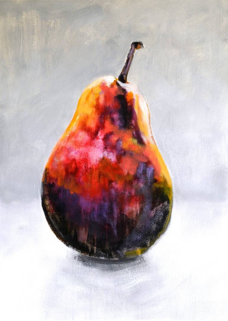 Single Pear Painting by Douglas Nicolle | Saatchi Art
