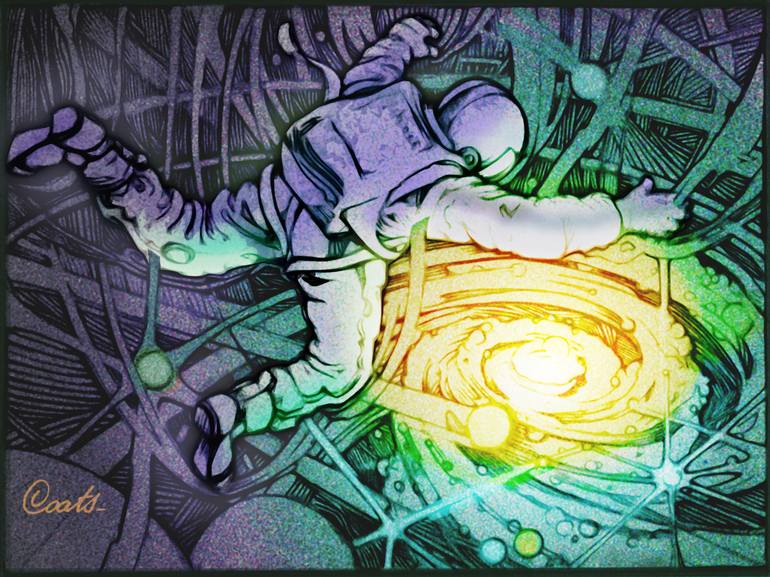 Cosmic leap Drawing by Will Coats | Saatchi Art