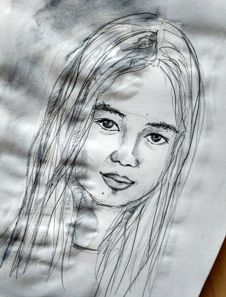 Meili Drawing by Begoña Sáinz de Murieta | Saatchi Art