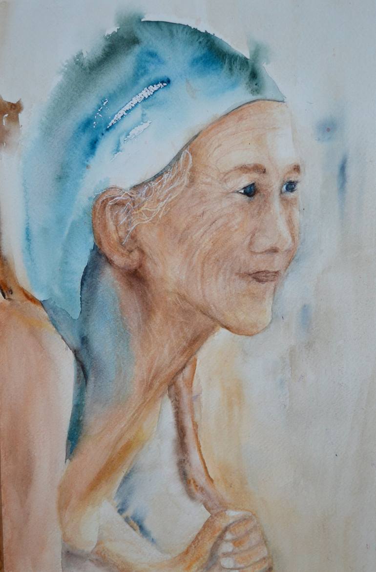 old women Painting by Aurelie Rey | Saatchi Art