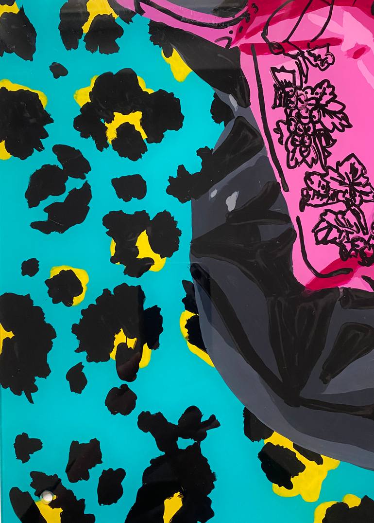 VIVA MAGENTA DOM GOES WILD - Wallflower Series Painting by Dominique ...