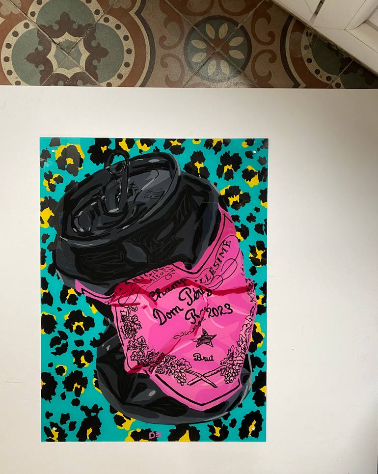 VIVA MAGENTA DOM GOES WILD - Wallflower Series Painting by Dominique ...