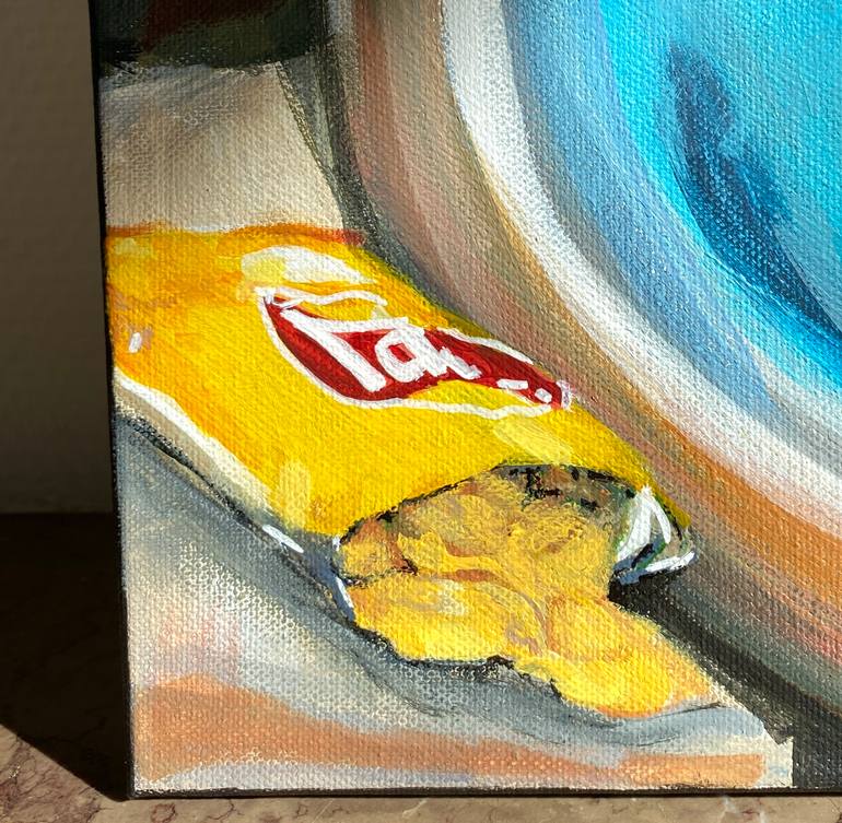 Me, MyVeuve and Lays - BUBBLE BATH I Painting by Dominique Steffens ...