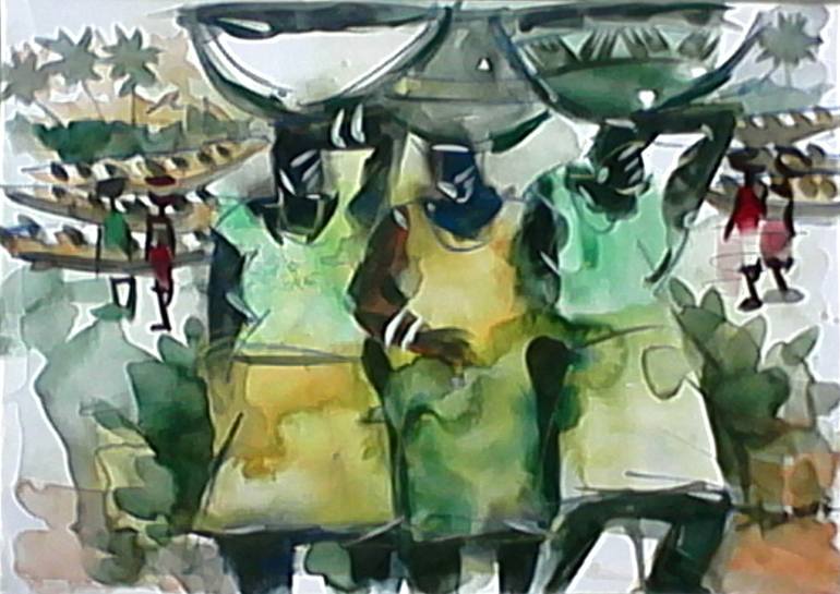 Busy day 1 Painting by Henry Appiah | Saatchi Art