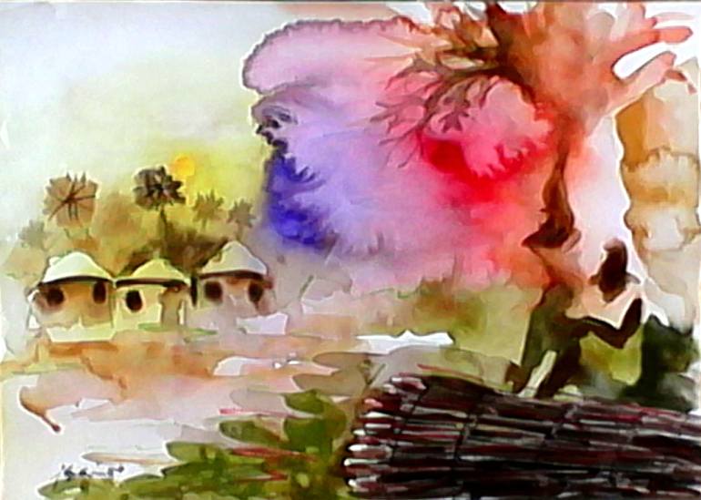 Moment of expectation Painting by Henry Appiah | Saatchi Art