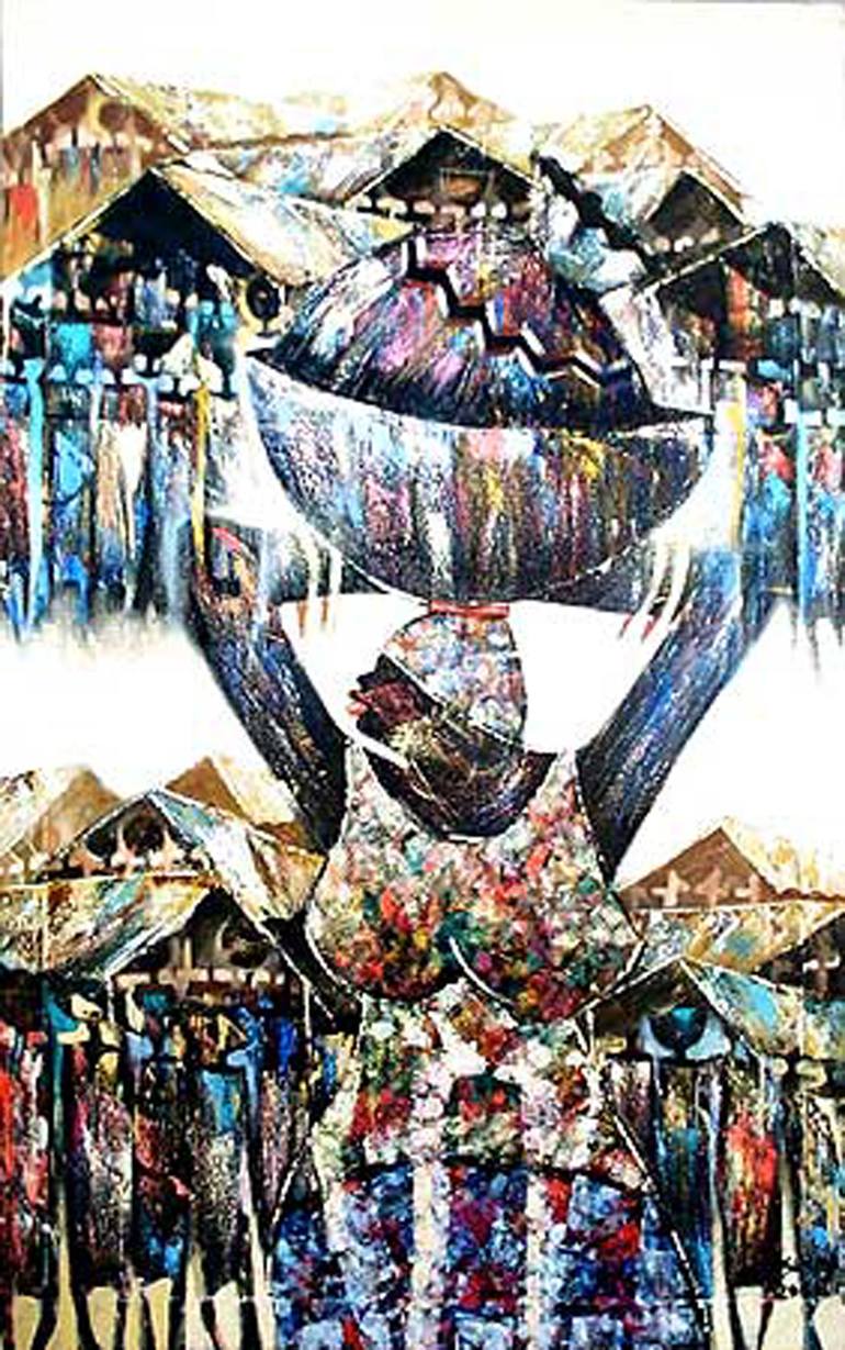 Career Woman Painting by Henry Appiah | Saatchi Art