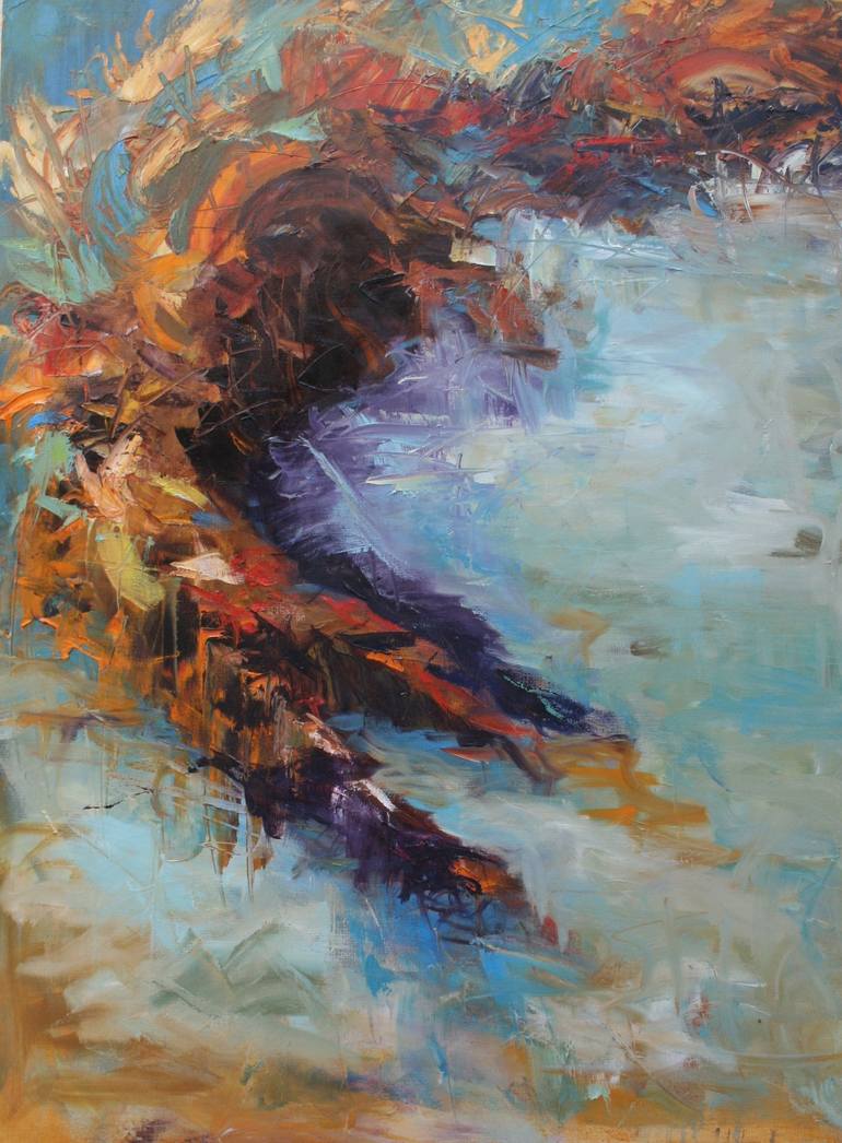By the Sea oil #1 Painting by Vicki Fisher-Lerer | Saatchi Art