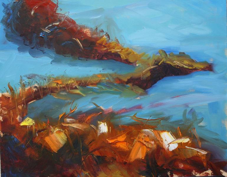 By the Sea # 4 Painting by Vicki Fisher-Lerer | Saatchi Art