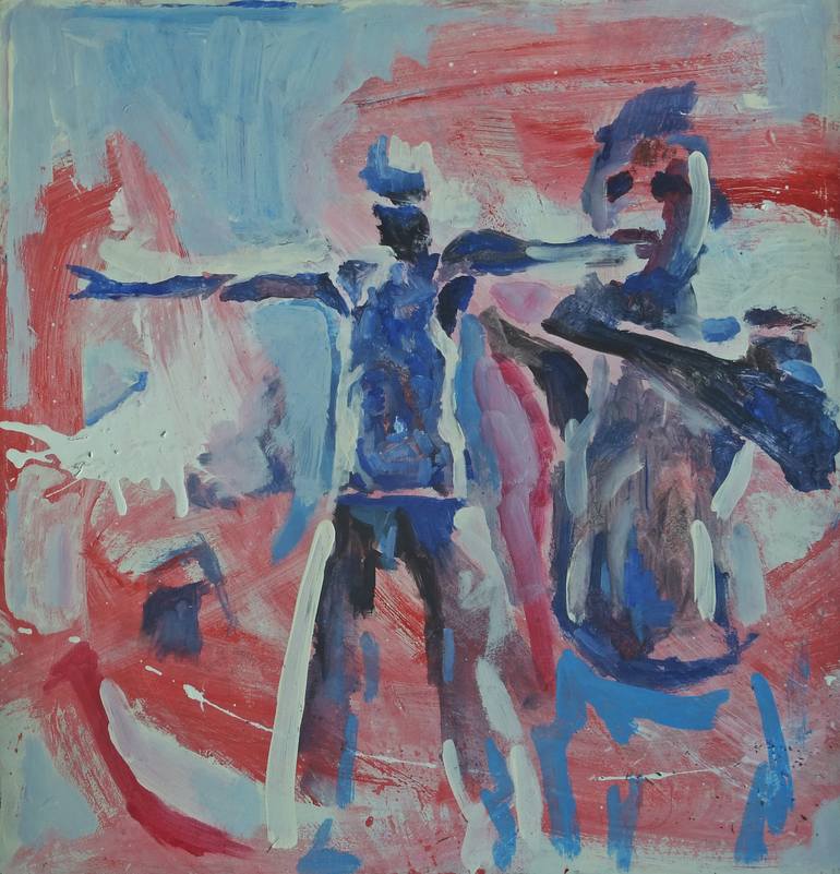 Double Portrait: Dancing Figure Composition Painting by Jay Neirig ...