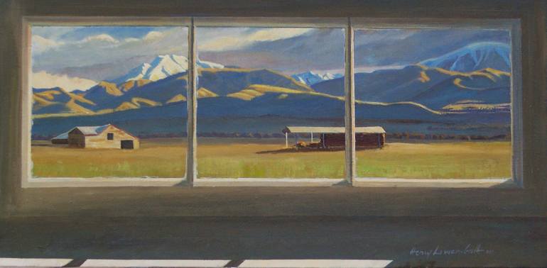 snow over Kurow Painting by Henry Lowen-Smith | Saatchi Art