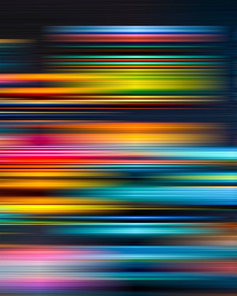 night light abstract lines Painting by ANDREA PALLANG | Saatchi Art