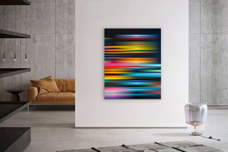 night light abstract lines Painting by ANDREA PALLANG | Saatchi Art
