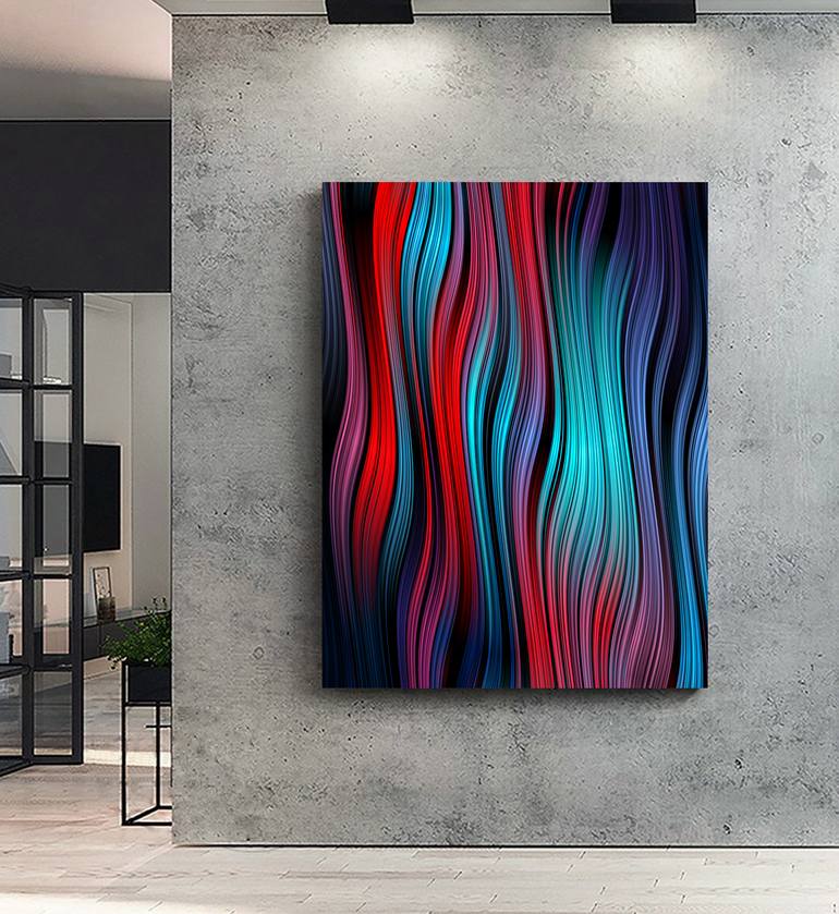 colors waves abstract Sculpture by ANDREA PALLANG | Saatchi Art