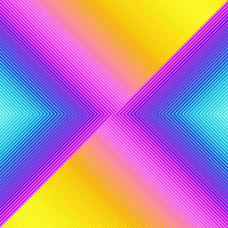 neon abstract lines Painting by Andrea Pallang | Saatchi Art