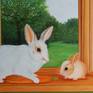 Rabbit on Window - Landscape Painting Painting by Goutami Mishra ...