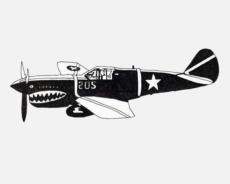 Warhawk Drawing by Jeffrey Hoffmann | Saatchi Art