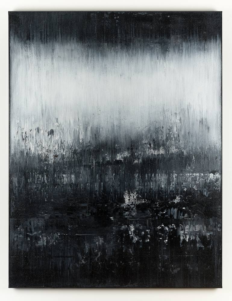 Black abstract painting BW497 Painting by Radek Smach | Saatchi Art