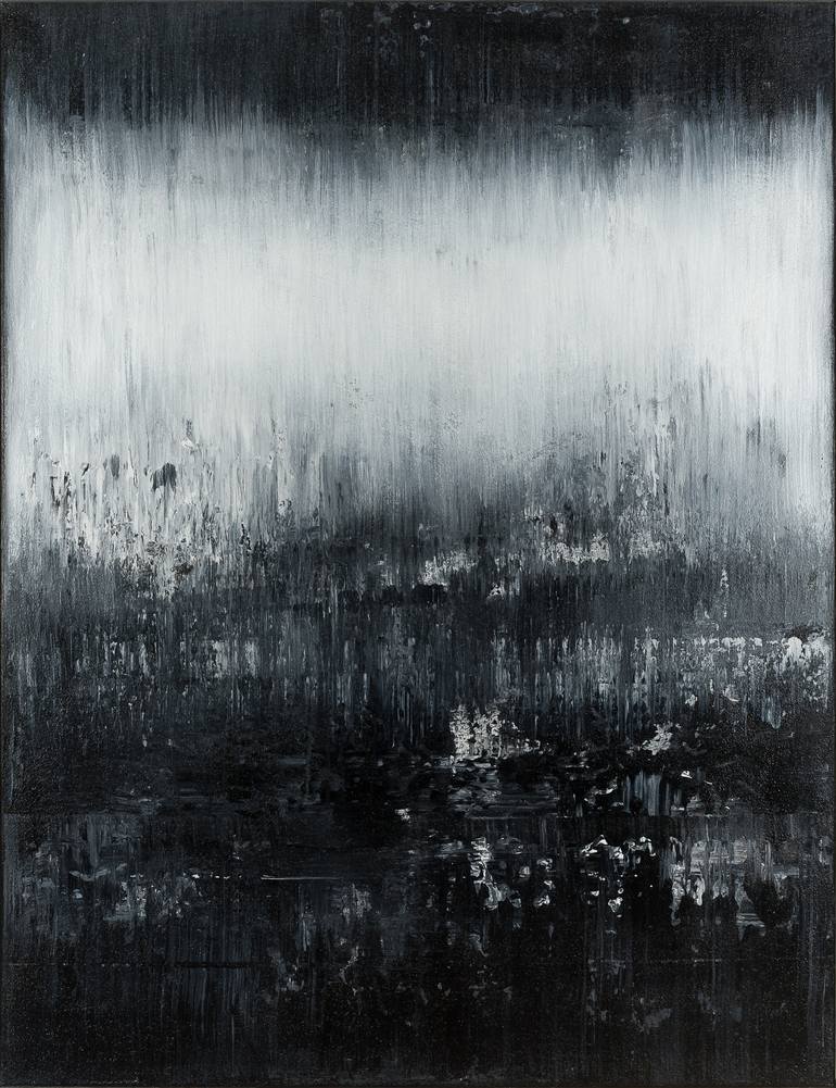 Black abstract painting BW497 Painting by Radek Smach | Saatchi Art