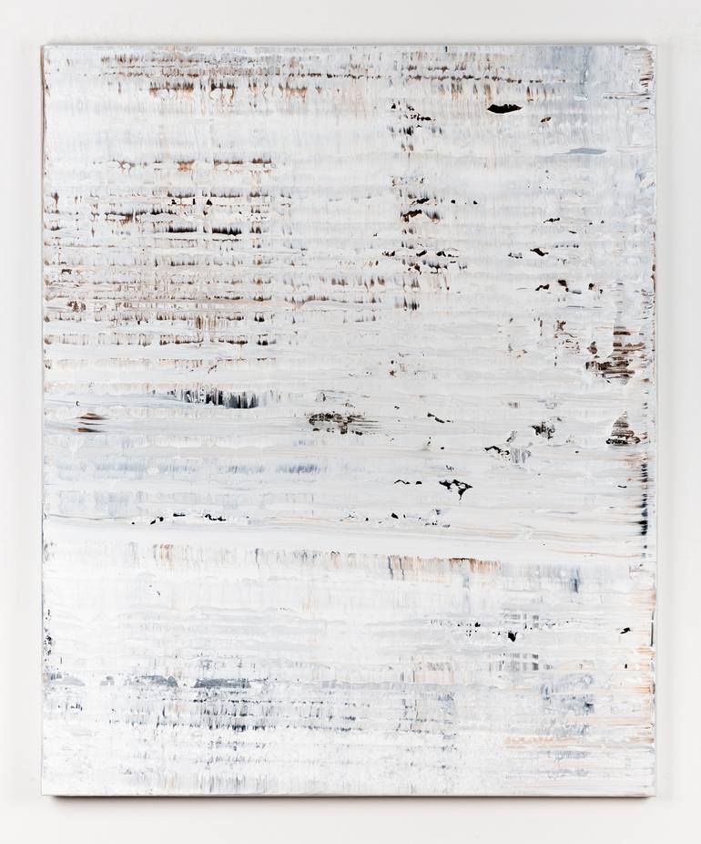 White abstract painting SI755 Painting by Radek Smach | Saatchi Art