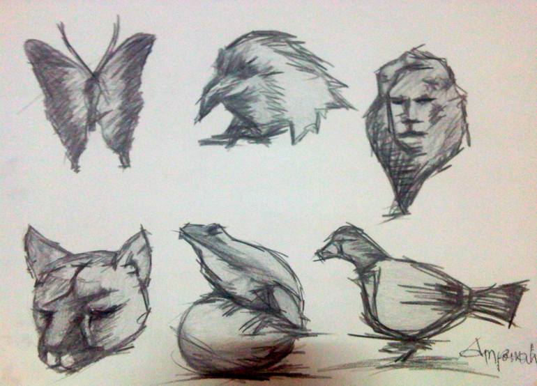 Wildlife Drawing by Eric Yeboah | Saatchi Art