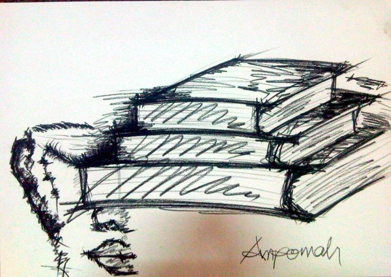 Knowledge is power Drawing by Eric Yeboah | Saatchi Art