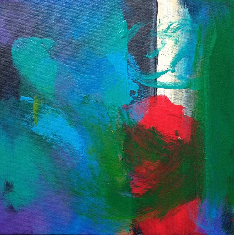 Blue air Painting by Merete Jakobsen | Saatchi Art