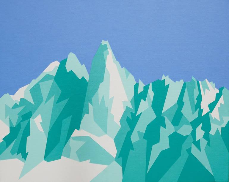 Aiguille Du Dru Painting by Zoe Hattersley | Saatchi Art