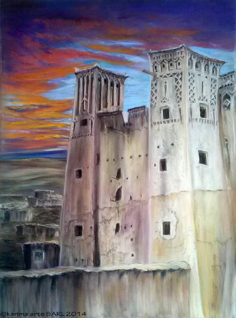 Kasbah Drawing by Karima Rebecca Oshea | Saatchi Art
