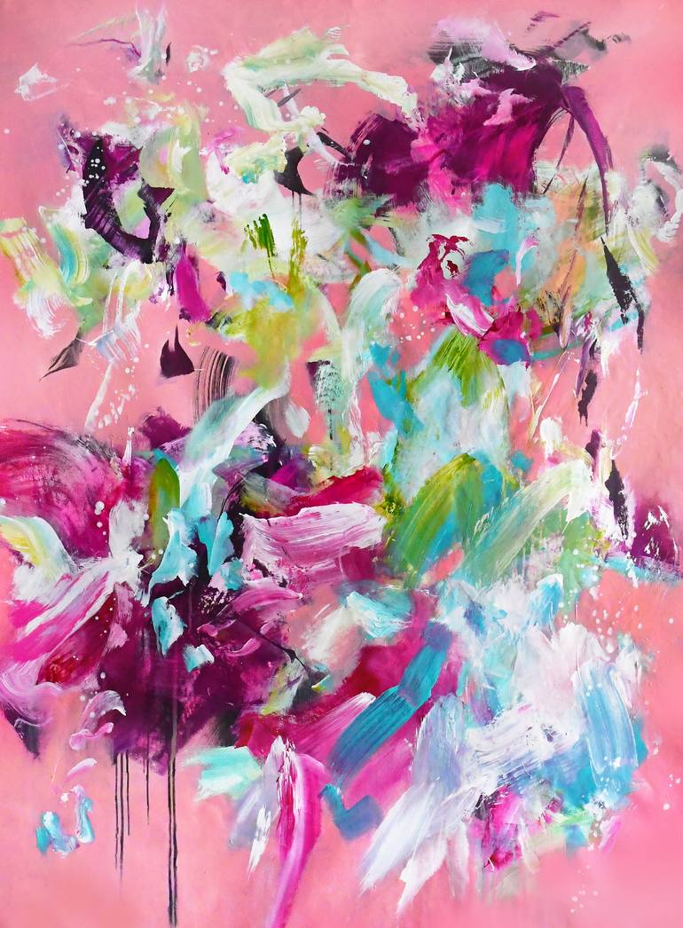 Feeling inspired, XXL unstretched canvas Painting by Kirsten Handelmann ...
