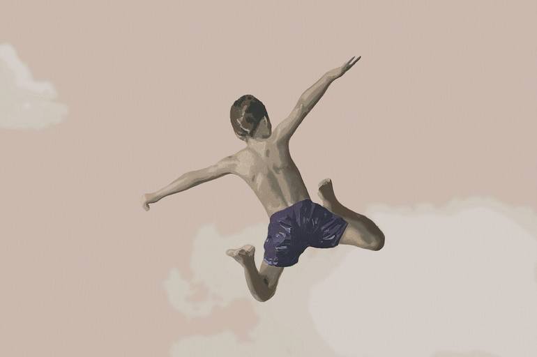 The kid inside of us Painting by Daniel Gibert | Saatchi Art