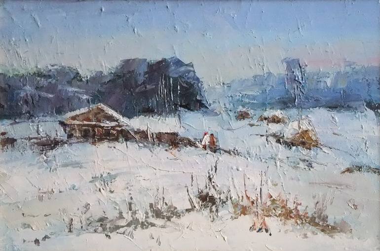 Village Painting by Polischuk Aleksander | Saatchi Art