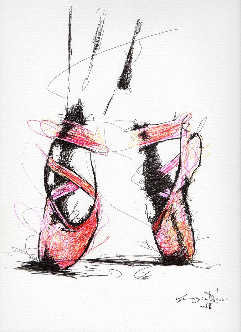 Red Shoes Drawing by Maurizio Puglisi | Saatchi Art