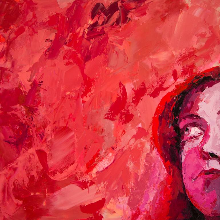 Red Portrait Painting by Ryan Butters | Saatchi Art