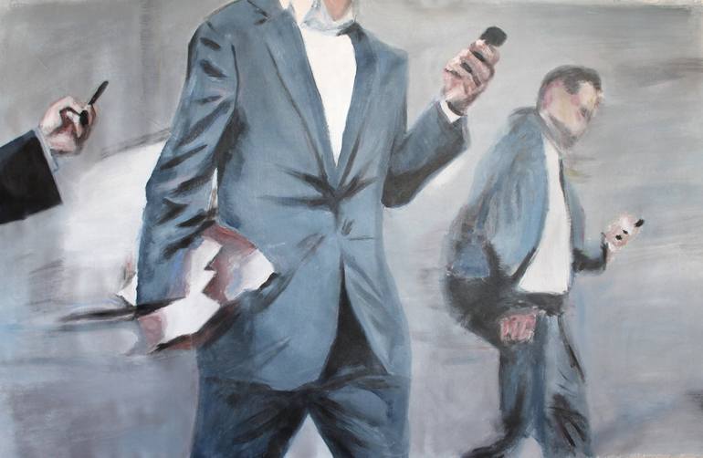 Bizznizzmen from the internet Painting by Michael Proepper | Saatchi Art